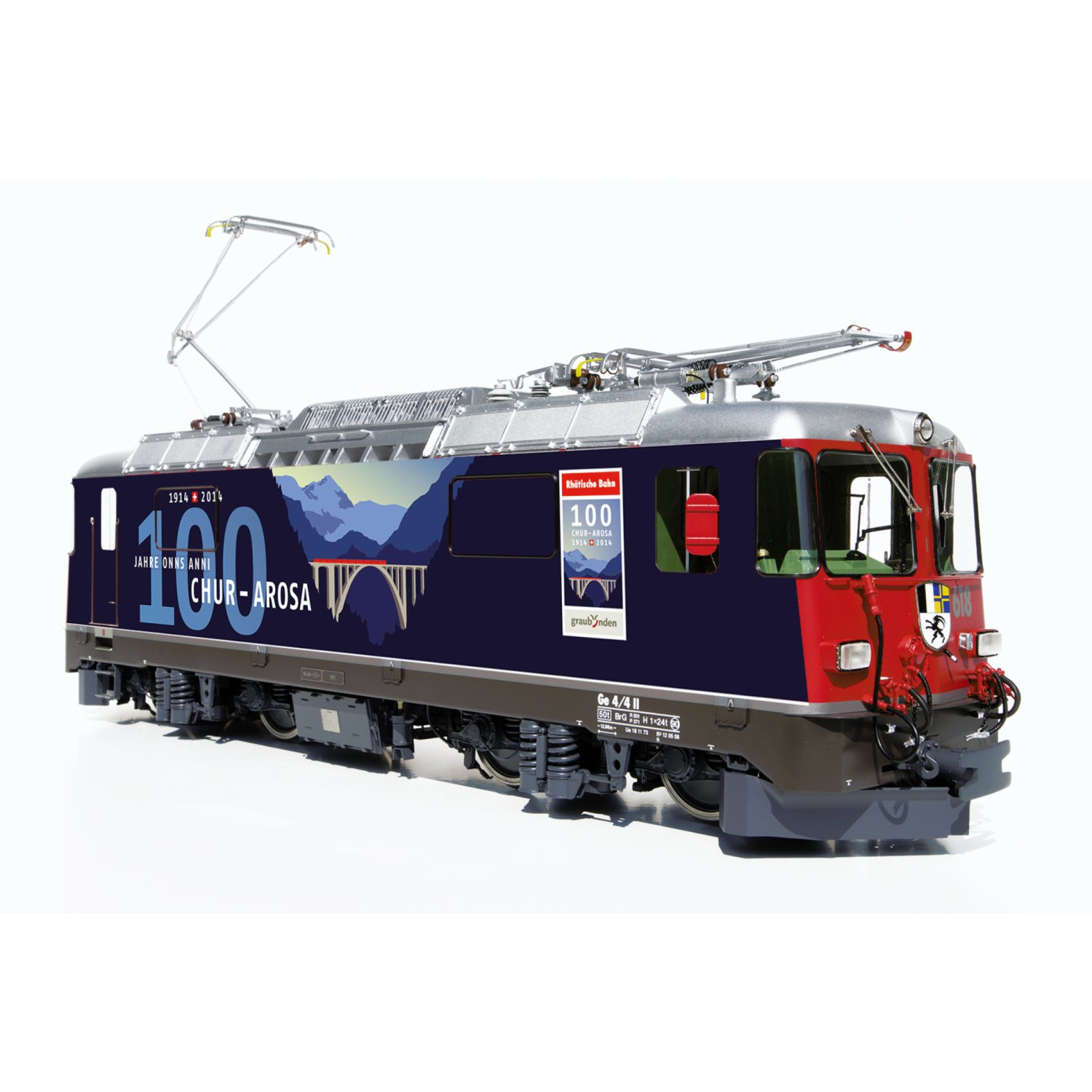 Spur LGB: RhB Ge 4/4 II 627 "100 Jahre Chur - Arosa" - eckige Scheinwerfer | Kiss | Kiss ...