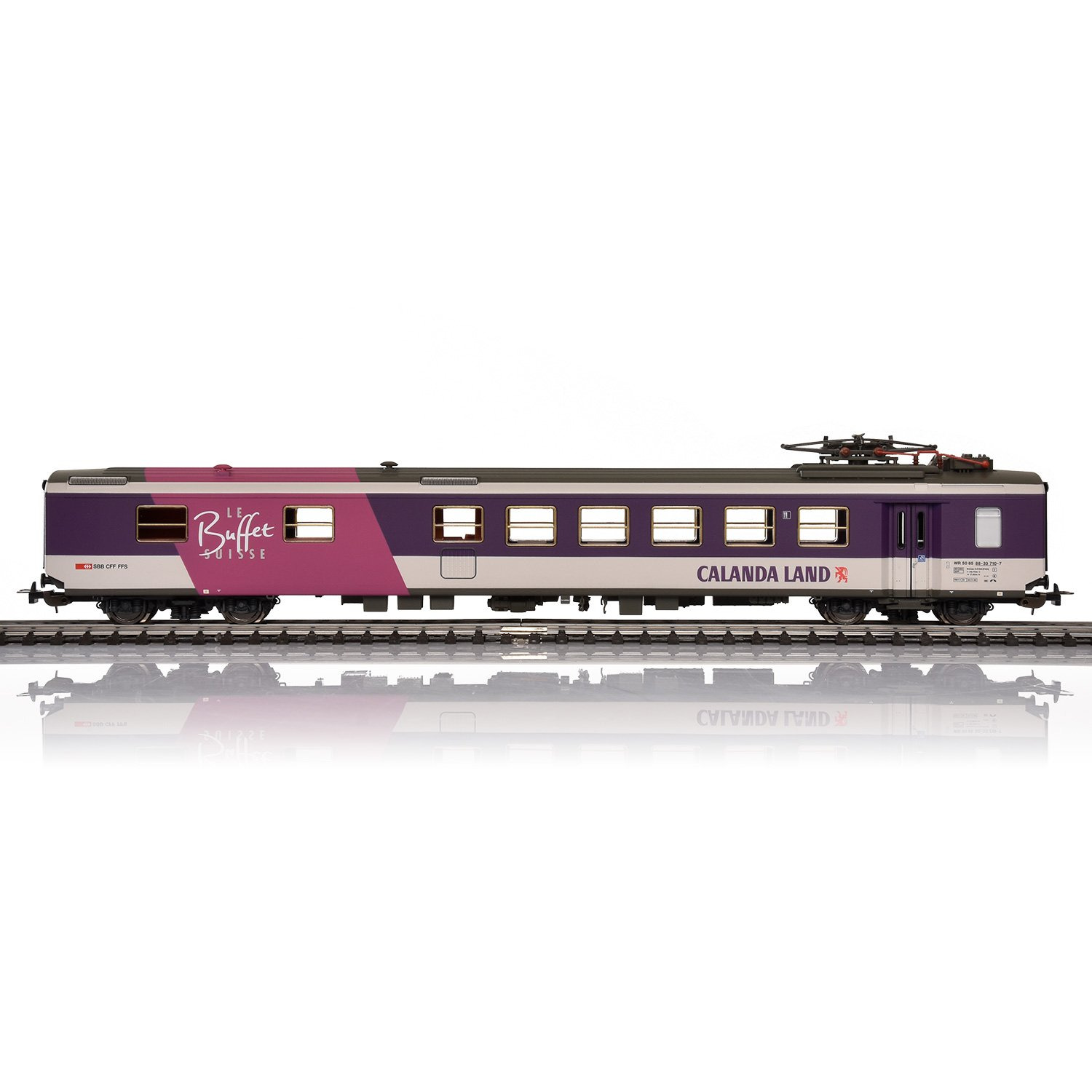 SBB EW I Speisewagen "Le Buffet" Calanda Land - Dieser Wagen verfügt serienmässig über WS-Achsen ...