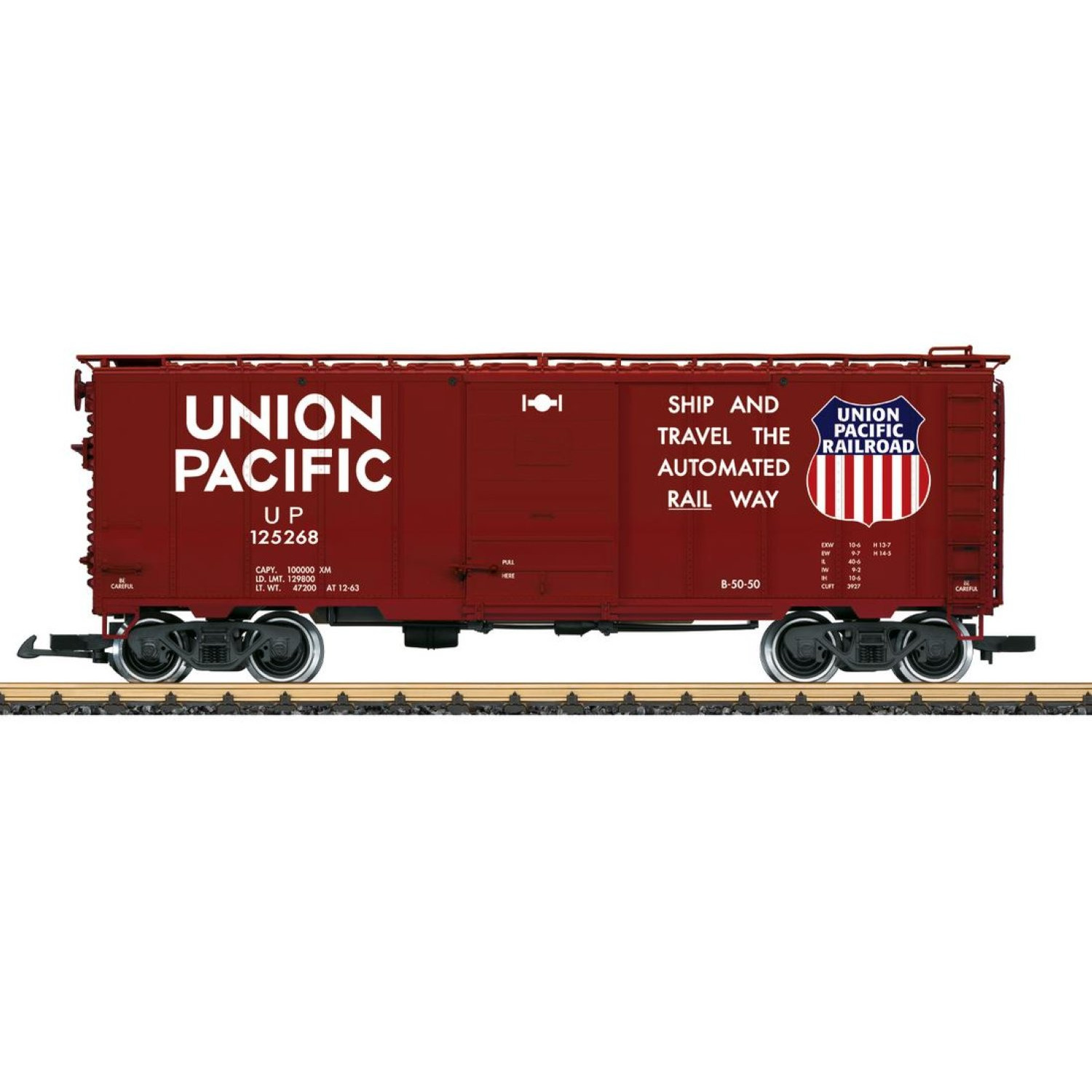 Steel Box Car UP | LGB | LGB - 41919 | Zugkraft Stucki