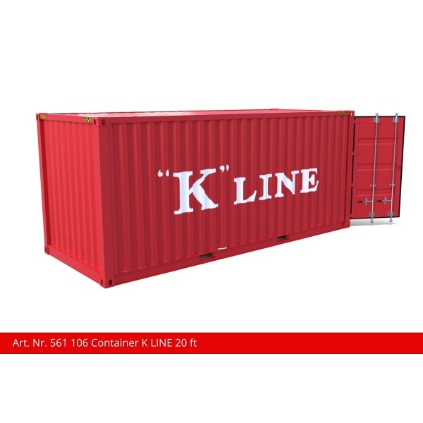 Spur 1: 20 ft Container "K LINE" zu Containertragwagen Sgns | Kiss ...